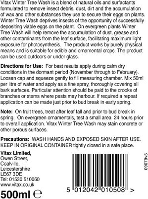 Vitax Winter Tree Wash Organic Insect Control for Fruit Trees Removes ...