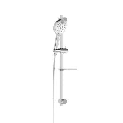 VitrA Bliss Chrome Round Handshower Riser Rail Set