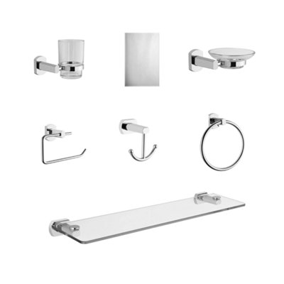 VitrA Chrome 7-Piece Bathroom Accessory Set