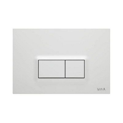 Vitra Loop R Dual Flush Plate, Glossy White (740-0600)