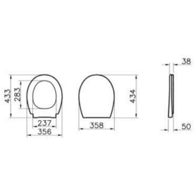 Vitra Normus Wall-Hung Toilet + soft close seat, White (6855-003-6290)