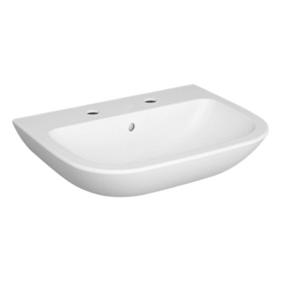 Vitra S20 600mm basin 2 tap hole and full pedestal