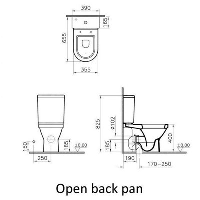 Vitra S50 close coupled pan cistern and standard seat