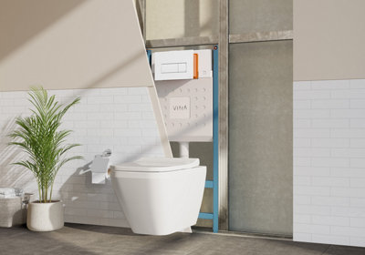VitrA V-Fix Core Concealed Cistern Toilet Frame for Wall-Hung Toilets ...