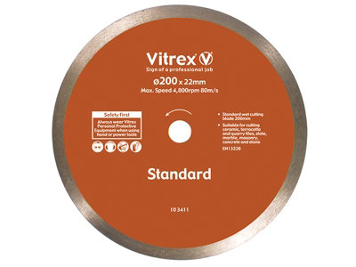 Vitrex 103411 Standard Diamond Blade 200mm VIT103411 | DIY at B&Q