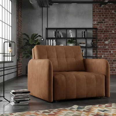 VIVA GRAND I Upholstered Sofa Bed with Wavy Spring Wooden Legs Wooden ...