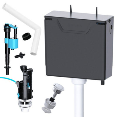 Viva Skylo Concealed Toilet Cistern with Chrome Dual Flush Push Button ...