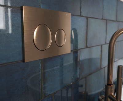 Viva Skylo Ultra16 Brushed Copper Dual Flush Plate