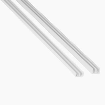 Vivarium Glass Runner Set, White, 4mm, 1 Metre, Top and Bottom Track ...