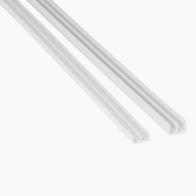 Vivarium Glass Runner Set, White, 6mm, 1 Metre, Top and Bottom Track ...