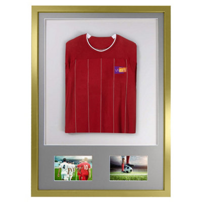 Vivarti DIY 3D Mounted + Double Aperture Sports Shirt Display Gold ...