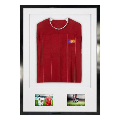 Vivarti DIY Sports Shirt Display 3D + Double Aperture Gloss Black Frame ...