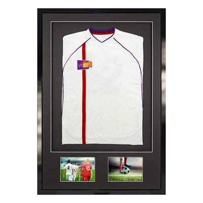 Vivarti DIY Sports Shirt Display 3D + Double Aperture Gloss Black Frame ...