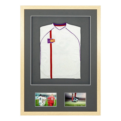 Vivarti DIY Sports Shirt Display 3D + Double Aperture Oak Frame 50 x ...