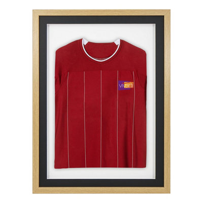 Vivarti DIY Sports Shirt Display 3D Oak Frame 50 x 70cm Black Mount ...