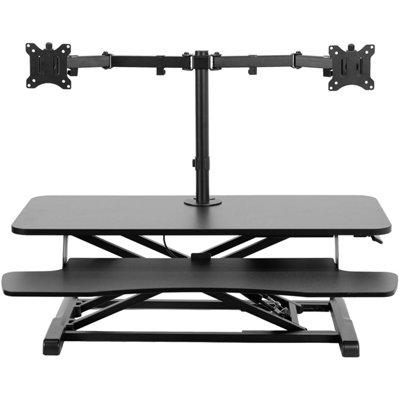 Vivo Height Adjustable 91 cm Standing Desk Converter with Dual 13 to 30 ...