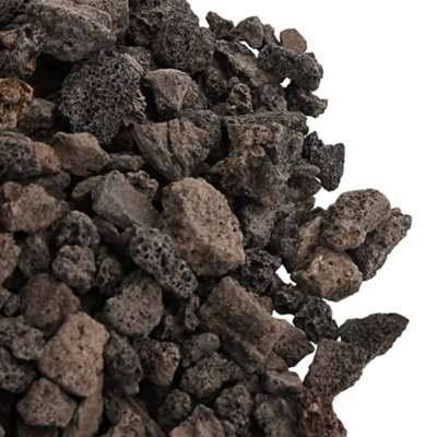 Volcanic Rocks for Aquarium Décor 10 kg Black 1-2 cm