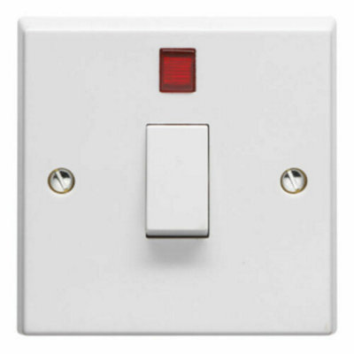 Volex VX1060 Double Pole Switch with Neon - 20 Amp