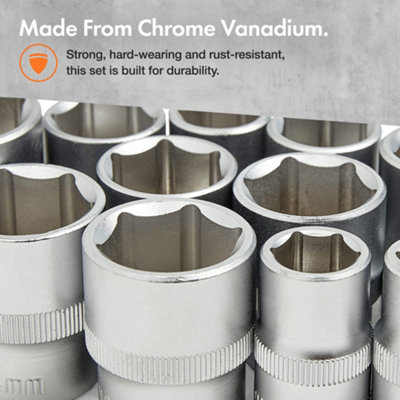 VonHaus 215pc Ratchet Socket Set with Drill Bits & Carry Case