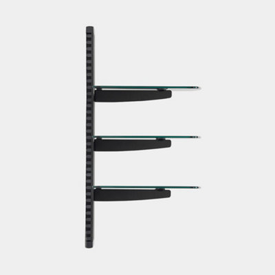 VonHaus 3-Tier Floating Shelf, Wall Mounted AV Entertainment Shelves ...