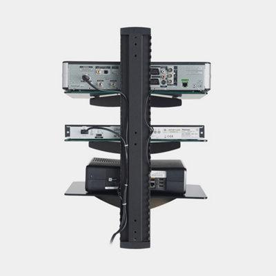 VonHaus 3-Tier Floating Shelf, Wall Mounted AV Entertainment Shelves ...