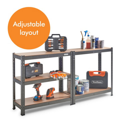 VonHaus 5-Tier Garage Shelves, Heavy Duty Racking with 875kg Capacity ...