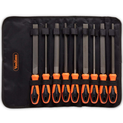 VonHaus 9Pc File & Rasp Set, Suitable for Carpentry and Crafts, Soft ...