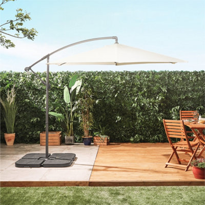 VonHaus Banana Parasol 3M, Cantilever Hanging Parasol Umbrella with ...