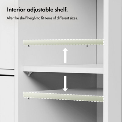 VonHaus Bathroom Floor Cabinet, White Storage Unit, 4 Drawer Cupboard ...