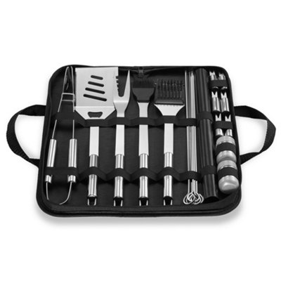 Buy VonHaus BBQ Tool Set with Case, 20Pc BBQ Accessories Kit w/ Spatula ...