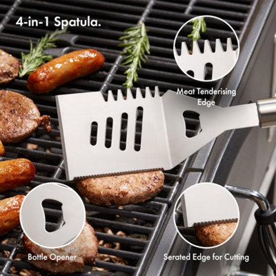 VonHaus BBQ Tool Set with Case, 30Pc BBQ Accessories Kit w/ Spatula ...