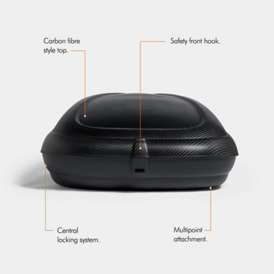 VonHaus Car Roof Box, Rooftop Carrier Storage for Camping, Tents, 320L ...