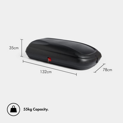 VonHaus Car Roof Box, Rooftop Carrier Storage for Camping, Tents, 320L ...