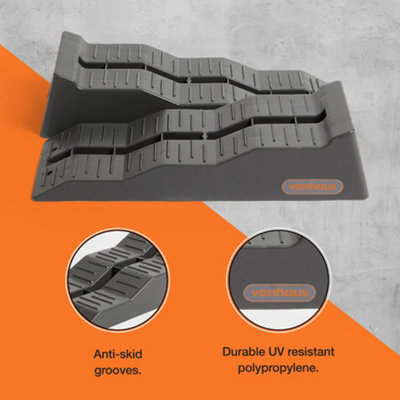 VonHaus Caravan Levelling Ramp Set, Heavy Duty Chocks for Motorhome, RV ...