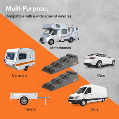VonHaus Caravan Levelling Ramp Set, Heavy Duty Chocks for Motorhome, RV ...
