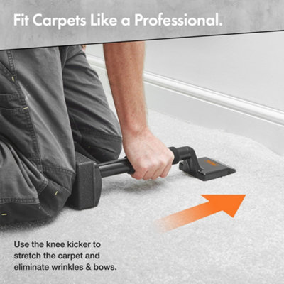 VonHaus Carpet Stretcher, Carpet Fitting Kit with Cutter & Steel Bolster