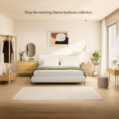 VonHaus Chest of Drawers for Bedroom, Scandi Style Natural Rattan 3 ...