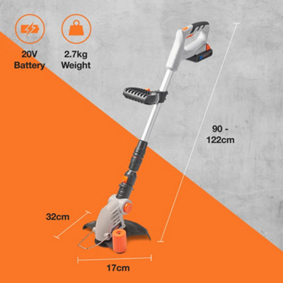 VonHaus Cordless Grass Trimmer, Electric Lawn Trimmer/Edger for Flower ...