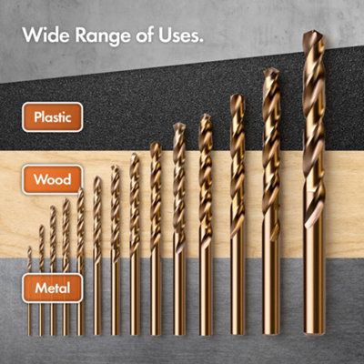 VonHaus Drill Bit Sets, 99pcs, HSS/HSCO M35 Cobalt Drill Bits for Metal, 1.5mm-10mm bits, steel ...