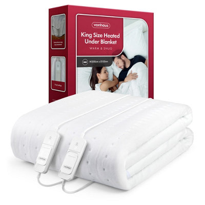 VonHaus Electric Blanket King Size, Heated Mattress Topper Under Sheet ...