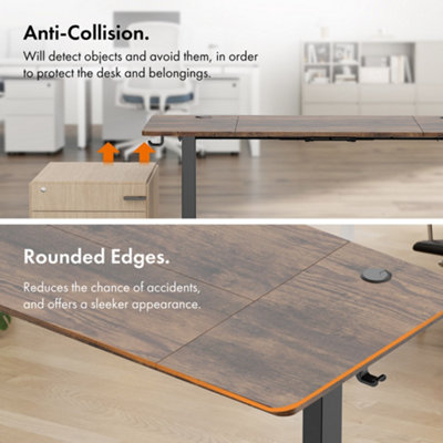 VonHaus Electric Standing Desk, Height Adjustable Sit Stand Desk w/USB ...
