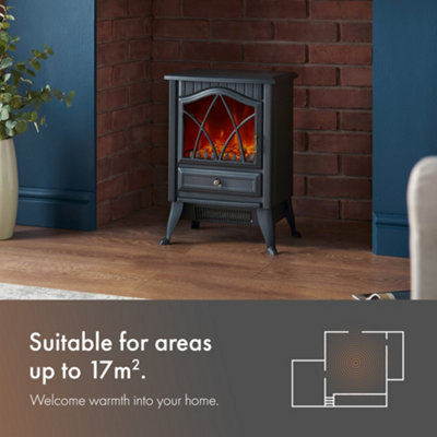 VonHaus Electric Stove Heater 1800W, Indoor Log Wood Burner Burning ...