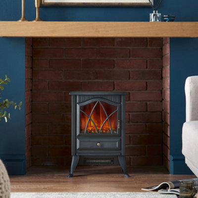 VonHaus Electric Stove Heater 1800W, Indoor Log Wood Burner Burning ...