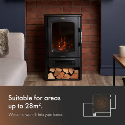 VonHaus Electric Stove Heater 2000W, Electric Fireplace, Indoor Log ...
