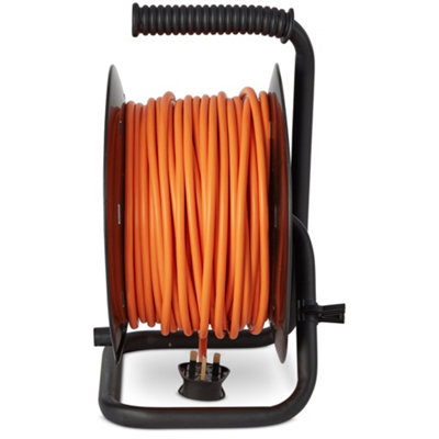 VonHaus Extension Lead, 50 Meter Extension Cable, 4 Socket Metal Frame ...