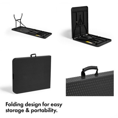 VonHaus Folding Garden Dining Table, 6ft Folding Table for Garden ...