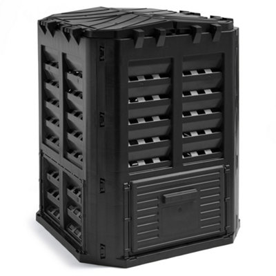 VonHaus Garden Compost Bin 360L, Slatted Composter w/ Water Collection ...