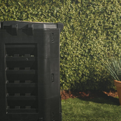 VonHaus Garden Compost Bin 360L, Slatted Composter w/ Water Collection ...