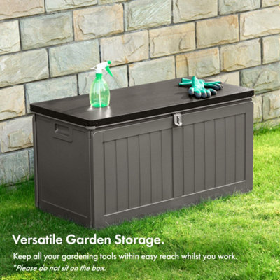 VonHaus Garden Storage Box 190L, Outdoor Utility Chest, Weatherproof ...