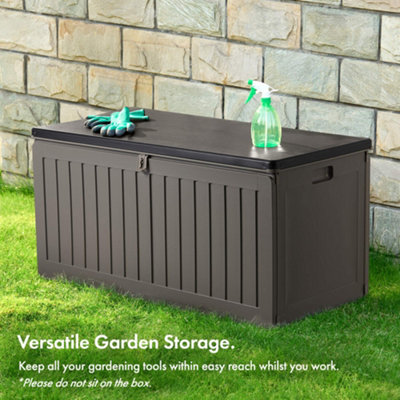 VonHaus Garden Storage Box 270L, Outdoor Utility Chest, Weatherproof ...